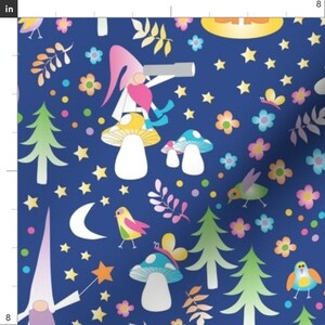 Groovy Gnome Fabric Gnomes in Nature by Colour Angel by Kv Mushroom Forest Whimsical Woodland ...