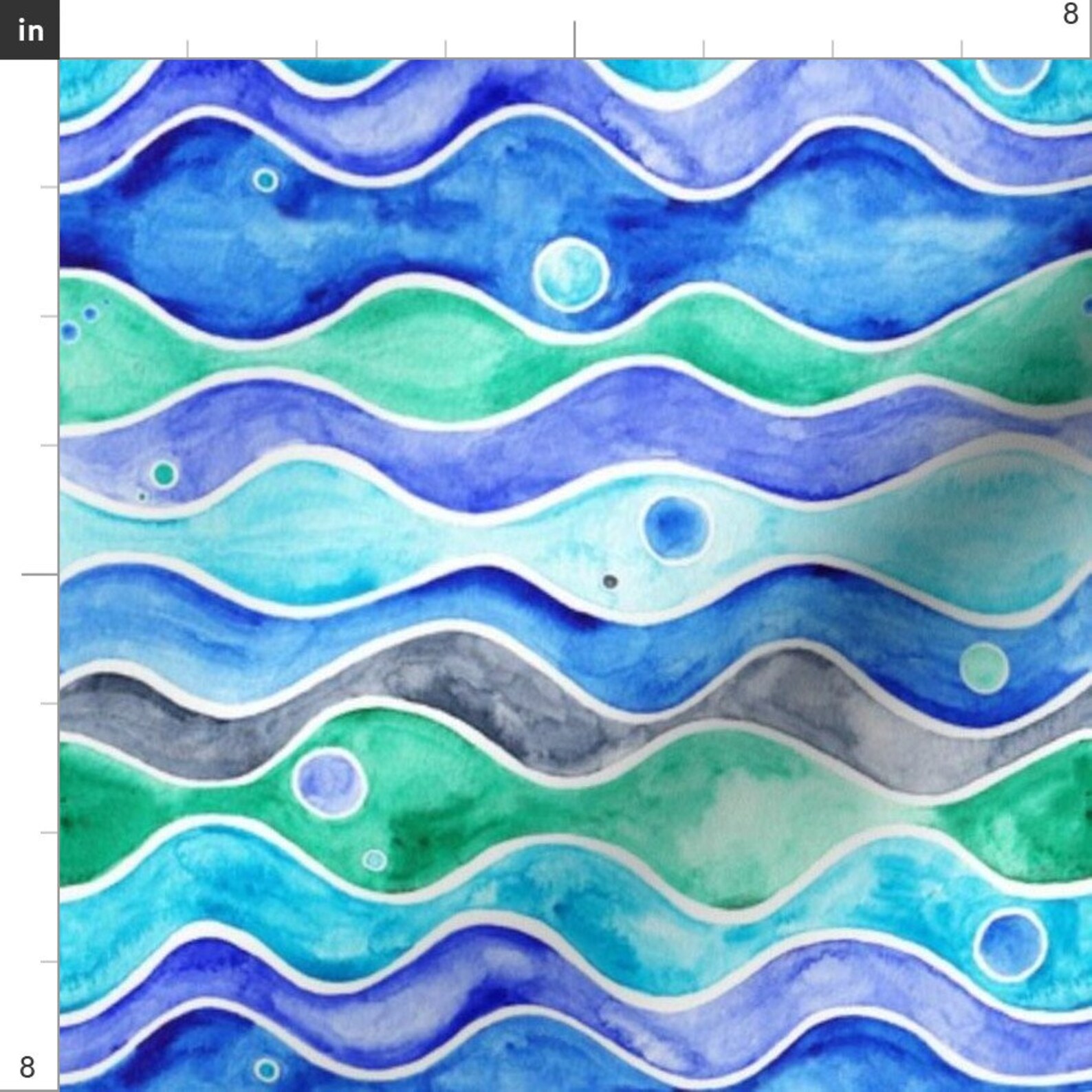 Ocean Waves Fabric Ocean Pattern by Timone Summer Ocean - Etsy