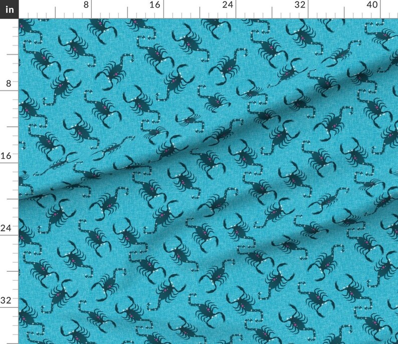 Scorpion Star Fabric the Scorpion Creeps Across the Night - Etsy