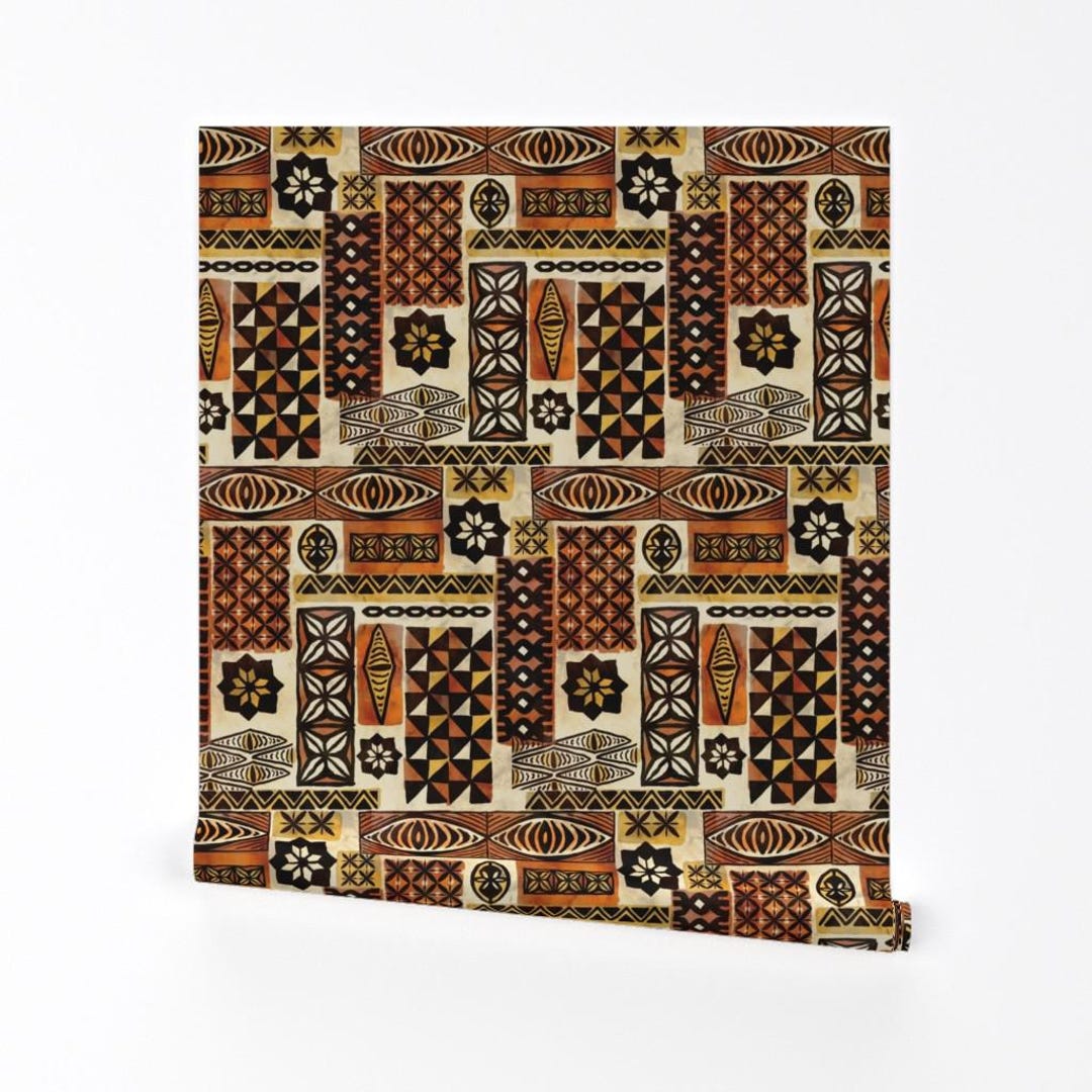 Hawaiian Tapa Wallpaper - Mixed Tapa by Woodyworld - Hawaiian Tapa ...