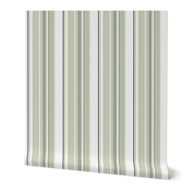 Striped Wallpaper Lofty Linen Lines by Kristopherk Gray - Etsy