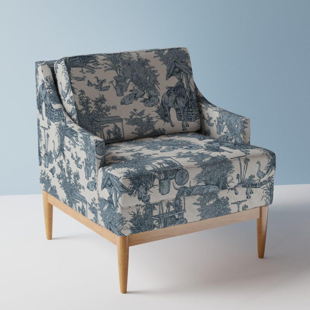 Traditional Farm Upholstery Fabric- Farm Toile De Jouy by Dispelthewind ...