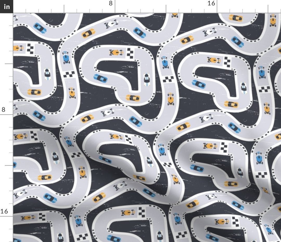 Race Car Fabric Track by Innamoreva Race Track Boys Nursery Decor ...