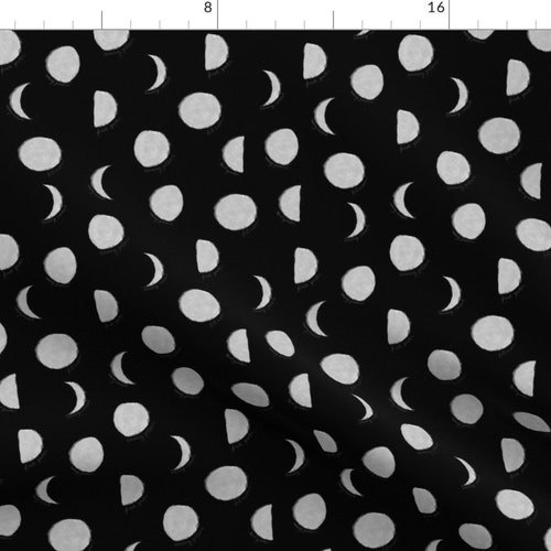 Moon Phase Names Fabric the Phases of the Moon by - Etsy