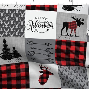 Woodland Quilt Topper Fabric Buffalo Plaid Patchwork - Etsy