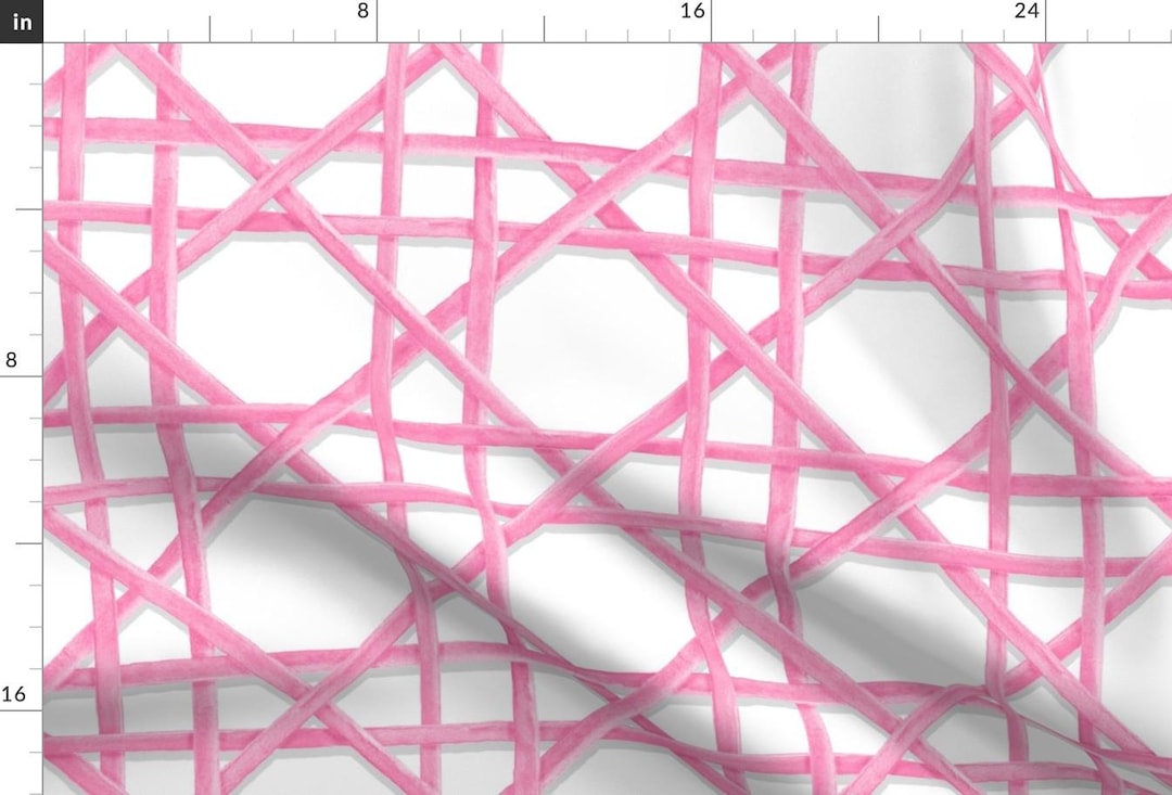 Pink Lattice Apparel Fabric - Woven Valentine by Danika_herrick ...