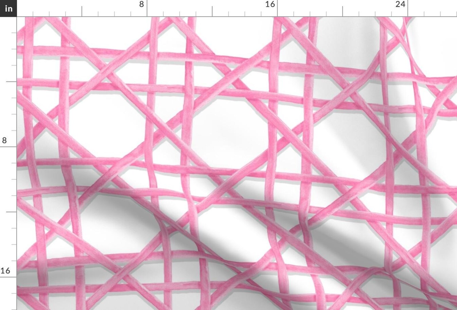 Pink Lattice Apparel Fabric - Woven Valentine by Danika_herrick ...