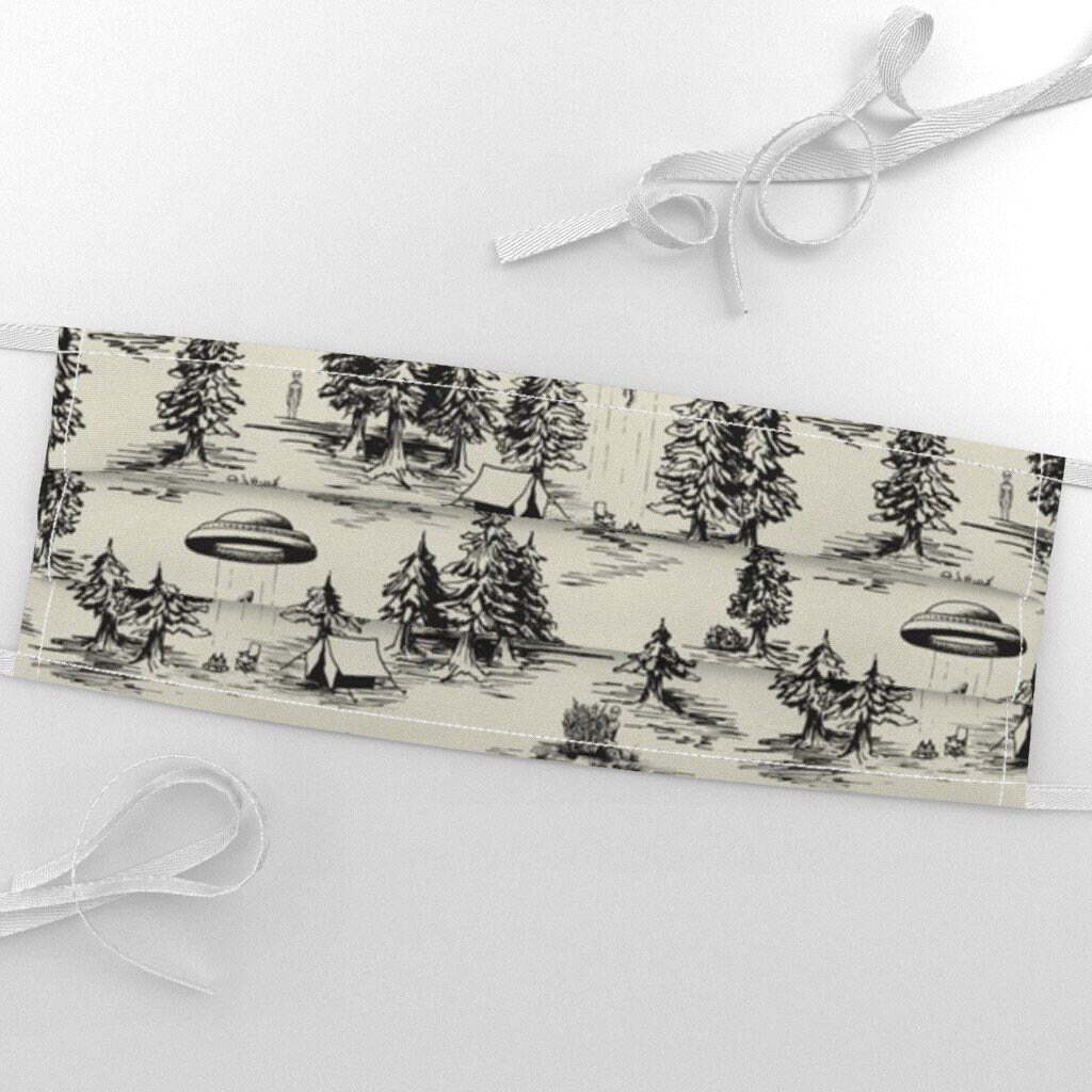 Alien Fabric Alien Abduction Toile By Somecallmebeth Alien | Etsy