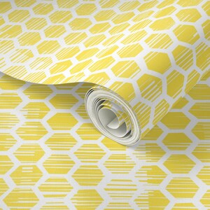 Beehive Wallpaper Beehive Grunge Yellow by Friztin Hexagon Yellow ...