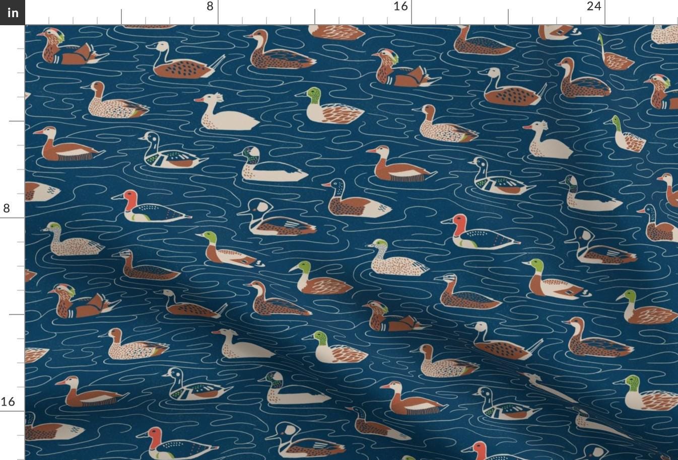 Duck Fabric - Duck, Duck... Duck by Caleb Luke Lin - Duck Pond Lake ...