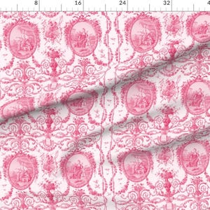 Romantic Pink Rococo Fabric Pink Rococo Harvest by Peacoquettedesigns ...