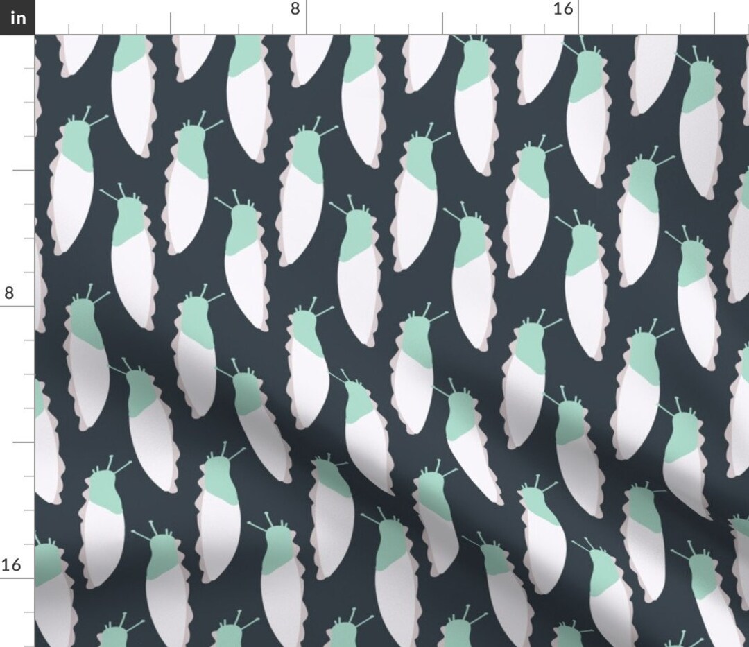 Banana Slug Fabric Banana Slug in Navy by - Etsy