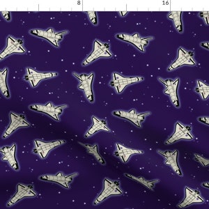 Outer Space Shuttle Fabric Space Shuttles by Felis Astrum Travel Astronaut Galaxy Universe ...