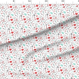 First Aid Fabric Doctor and Nurse Fabric by Andrea Lauren - Etsy