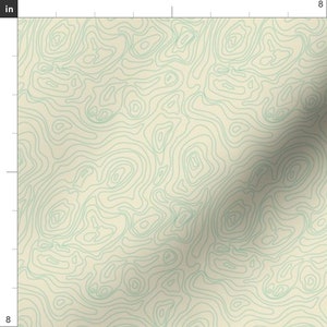 Topographic Map Fabric Topography Cream by Mintgreensewingmachine ...