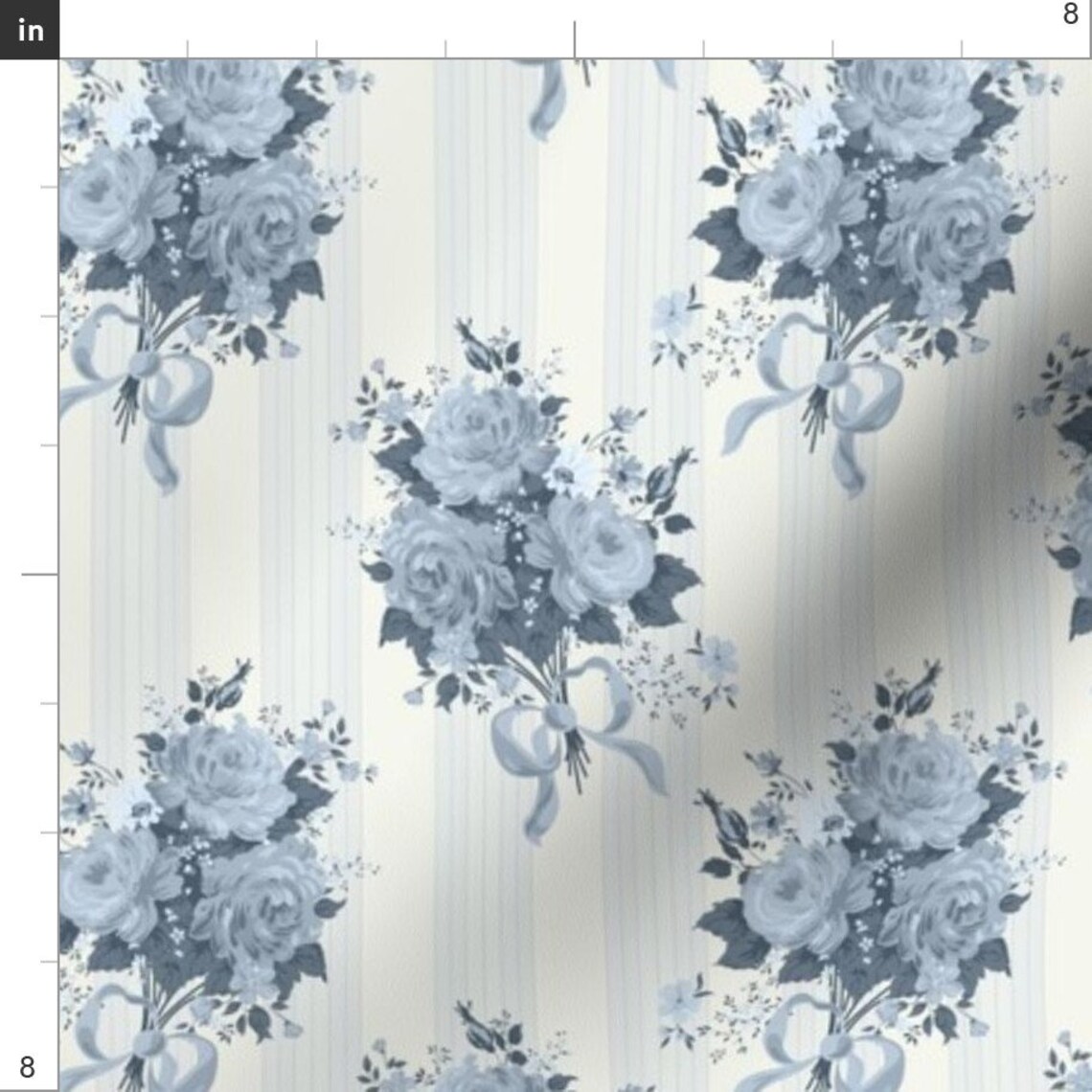 Retro Rose Fabric Retro Rose Design by Ka Lou Retro Rose | Etsy