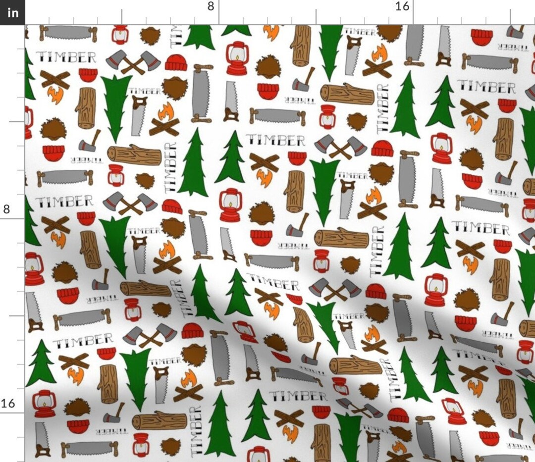 Lumberjack Fabric Lumberjack by Bubcub Lumberjack Woodland - Etsy