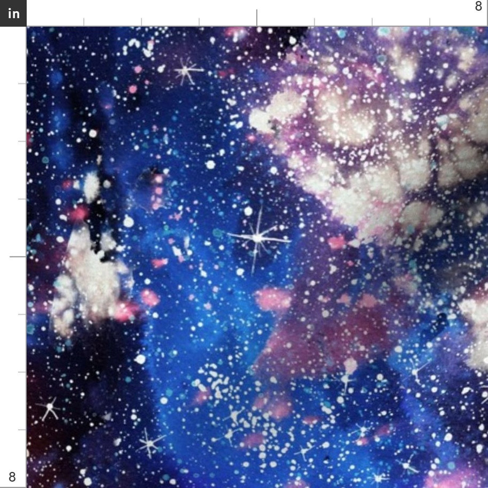 Splatter Galaxy Fabric Purple Galaxy Watercolor Painted | Etsy
