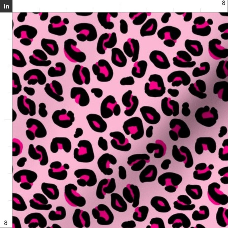 Leopard Spots Fabric Leopard Spots Pink by Paper and Frill - Etsy