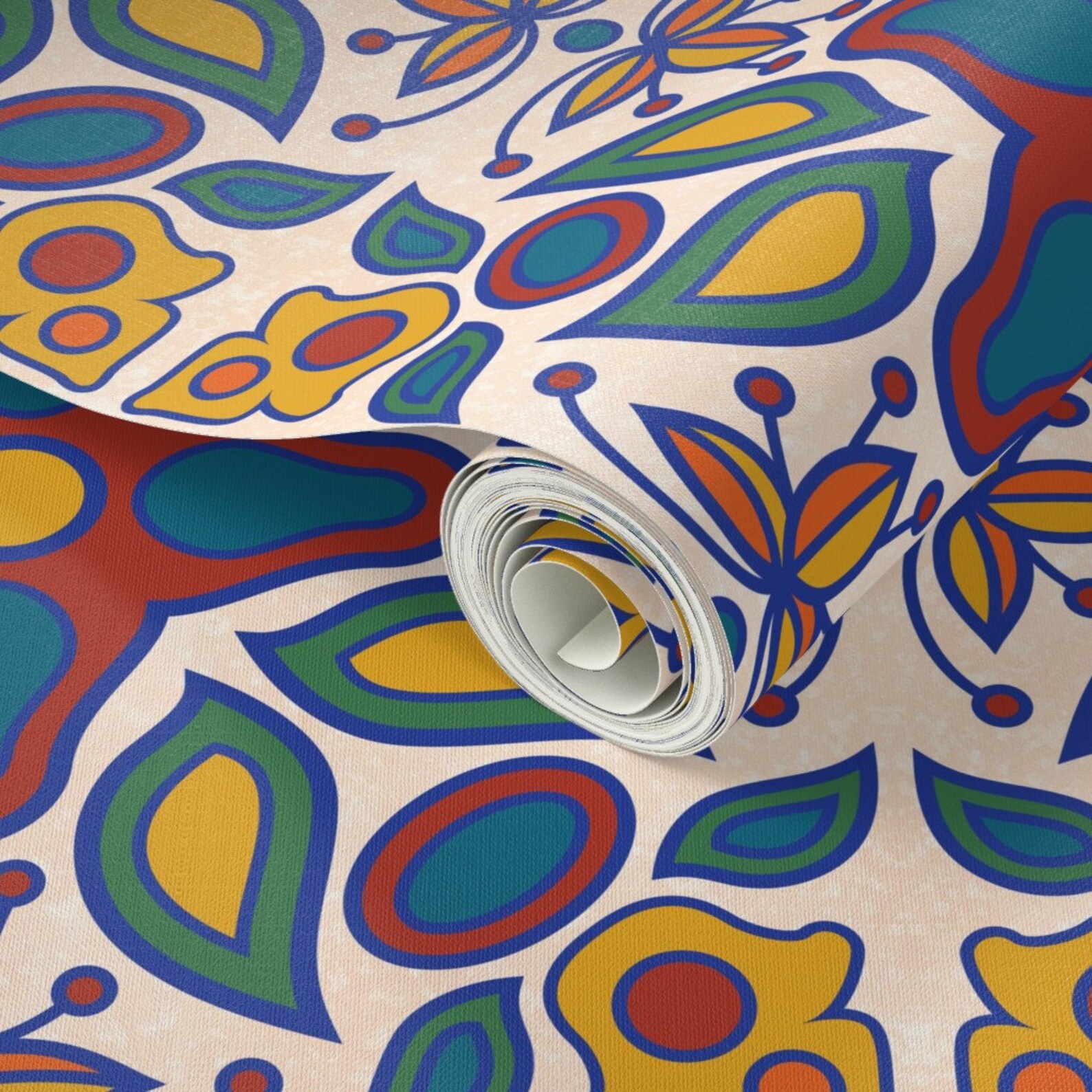 Mexican Tile Wallpaper Mayolica Tile by Wellfleetdesigns - Etsy