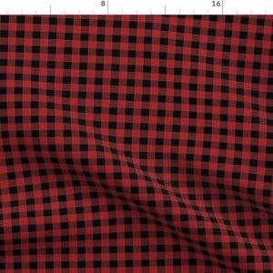 Buffalo Check Fabric Tiny Buffalo Check Red and Black by Sugarfresh Red ...