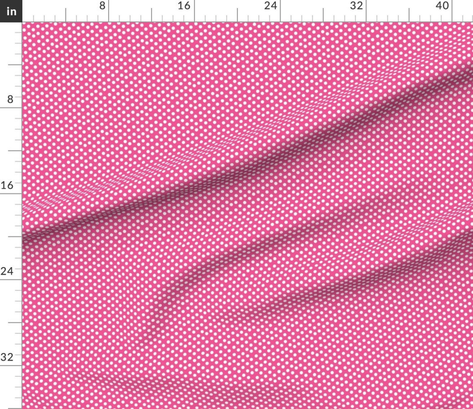 Pink Polka Dots Fabric Pretty Polka Dots in Hot Pink by - Etsy