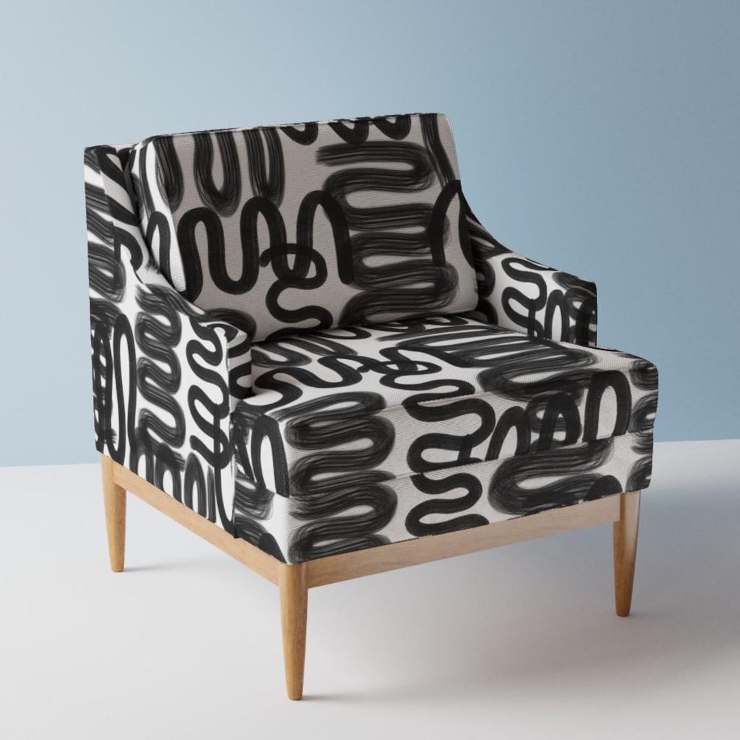 Graffiti Scribble Upholstery Fabric- Graffiti Squiggle by Danika ...
