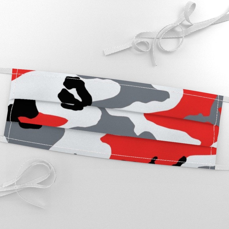 Camouflage Fabric Woodland Bright Red Camo By Ricraynor | Etsy