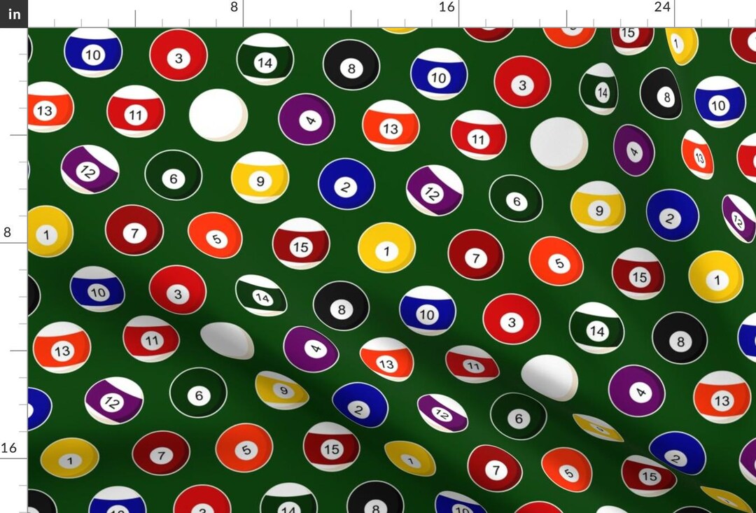 Billiards Fabric - Pool Balls Billiards by Jannasalak - Pool Balls ...