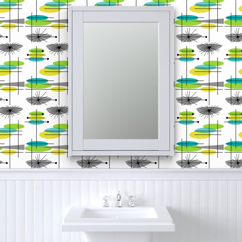 Mid-Century Modern Wallpaper Mid Mod By Hot4tees BgYahoo | Etsy
