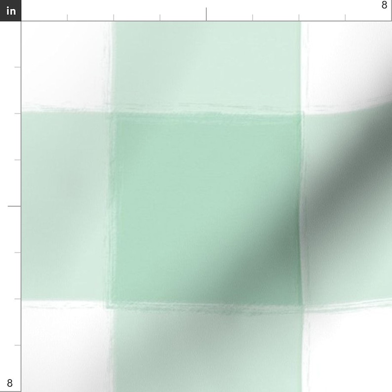 Mint Green Plaid Fabric Large Mint Buffalo Check Gingham By | Etsy