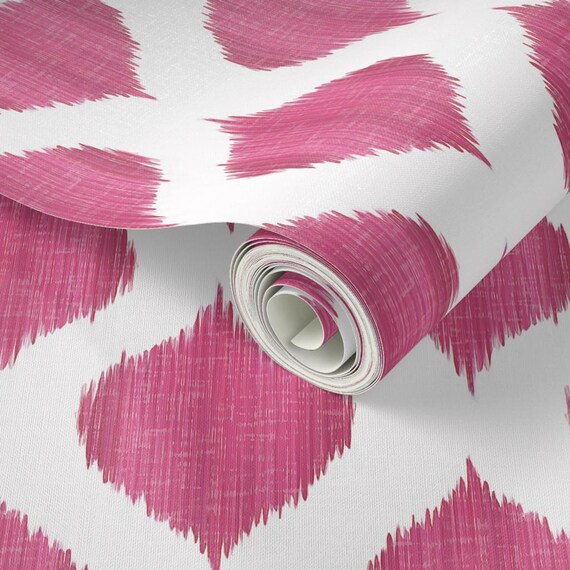 Pink Ikat Wallpaper Seamless Pattern Ikat Thai Traditional Pink Stock