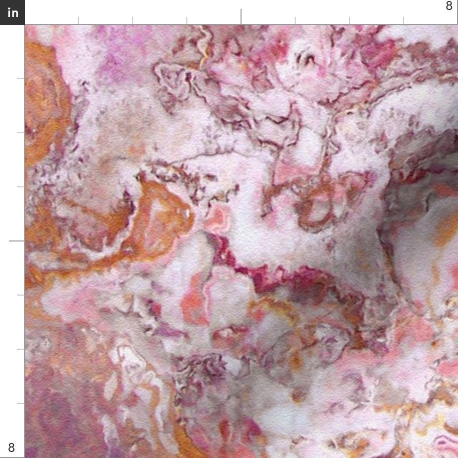 Abstract Pink Marble Fabric Pink Marble by Delinda Graphic - Etsy