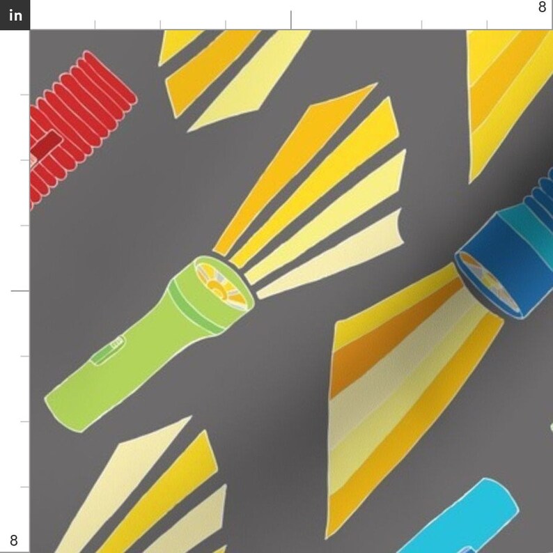 Flashlight Fabric Flashlight by Lprspr Flashlight Colorful - Etsy