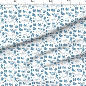 Football Fabric American Football // Blue by Thin Line Textiles ...