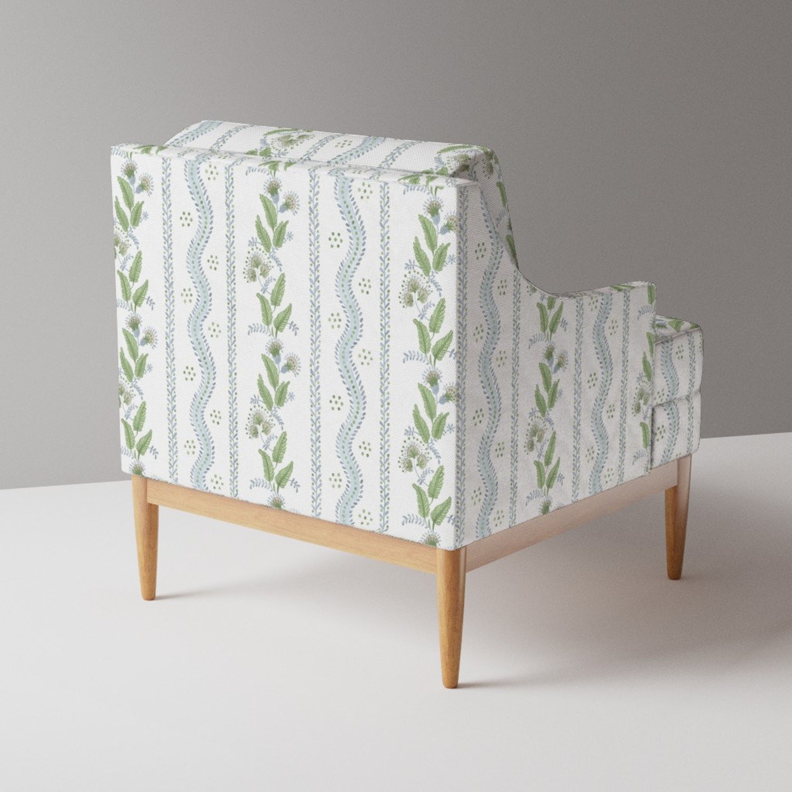 Regency Stripe Upholstery Fabric Emma Blue and Green by Danika_herrick ...