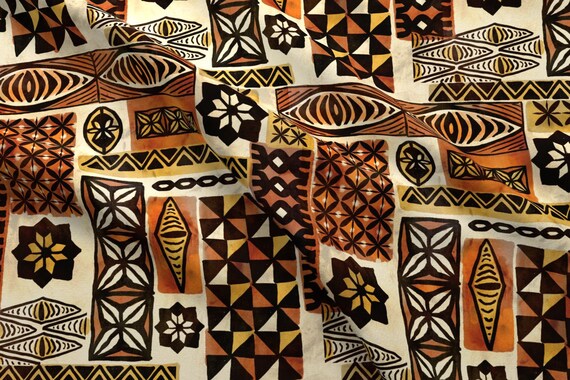 Hawaiian Tapa Fabric Mixed Tapa By Woodyworld Hawaiian | Etsy