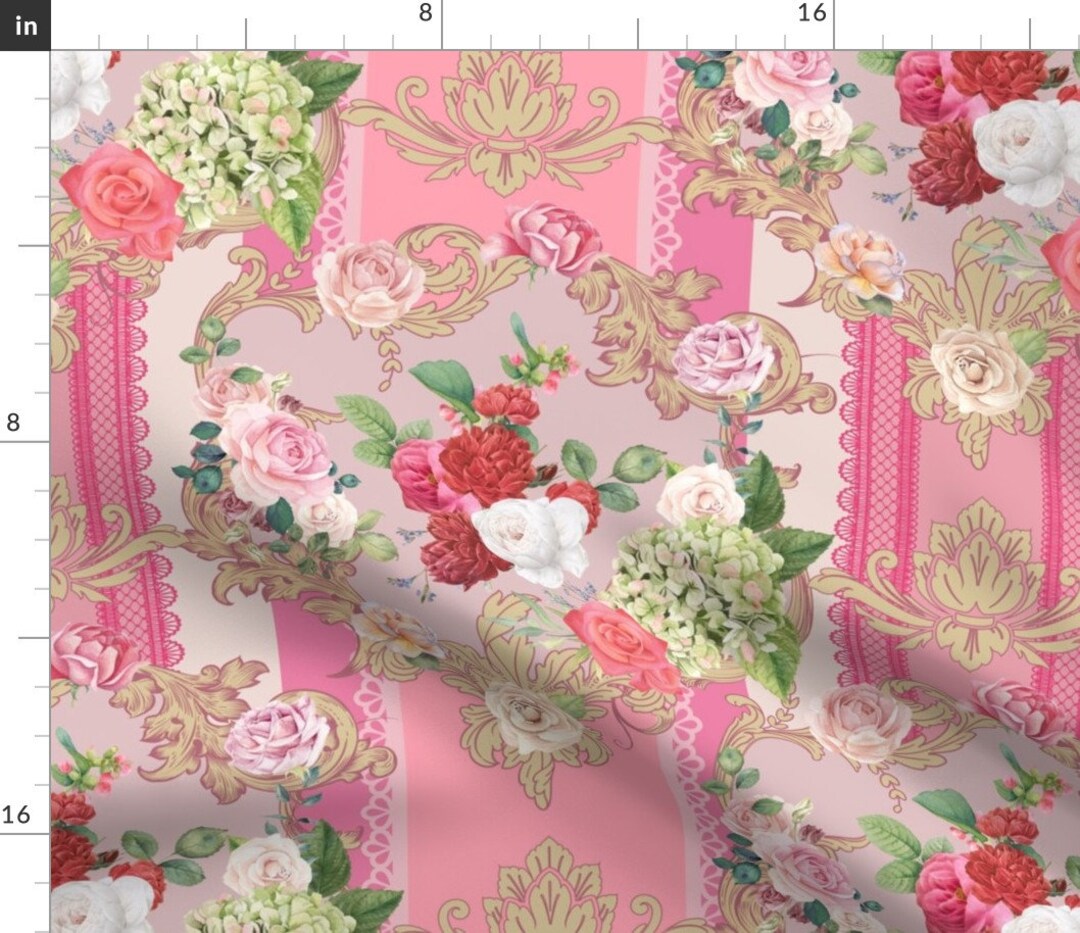 Pink Rococo Fabric Romance by Susie B Designs French - Etsy
