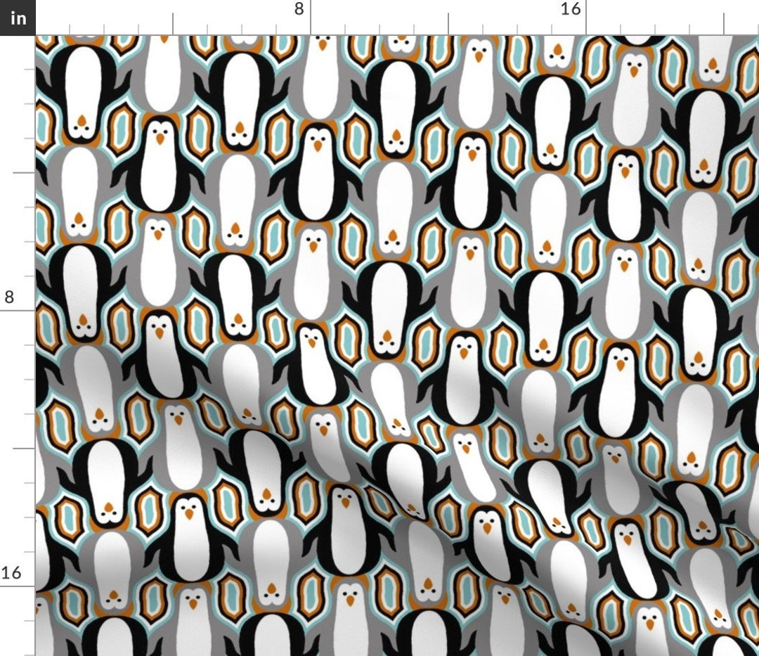 Geometric Penguin Fabric Geometric Penguins by Sufficiency Mod ...