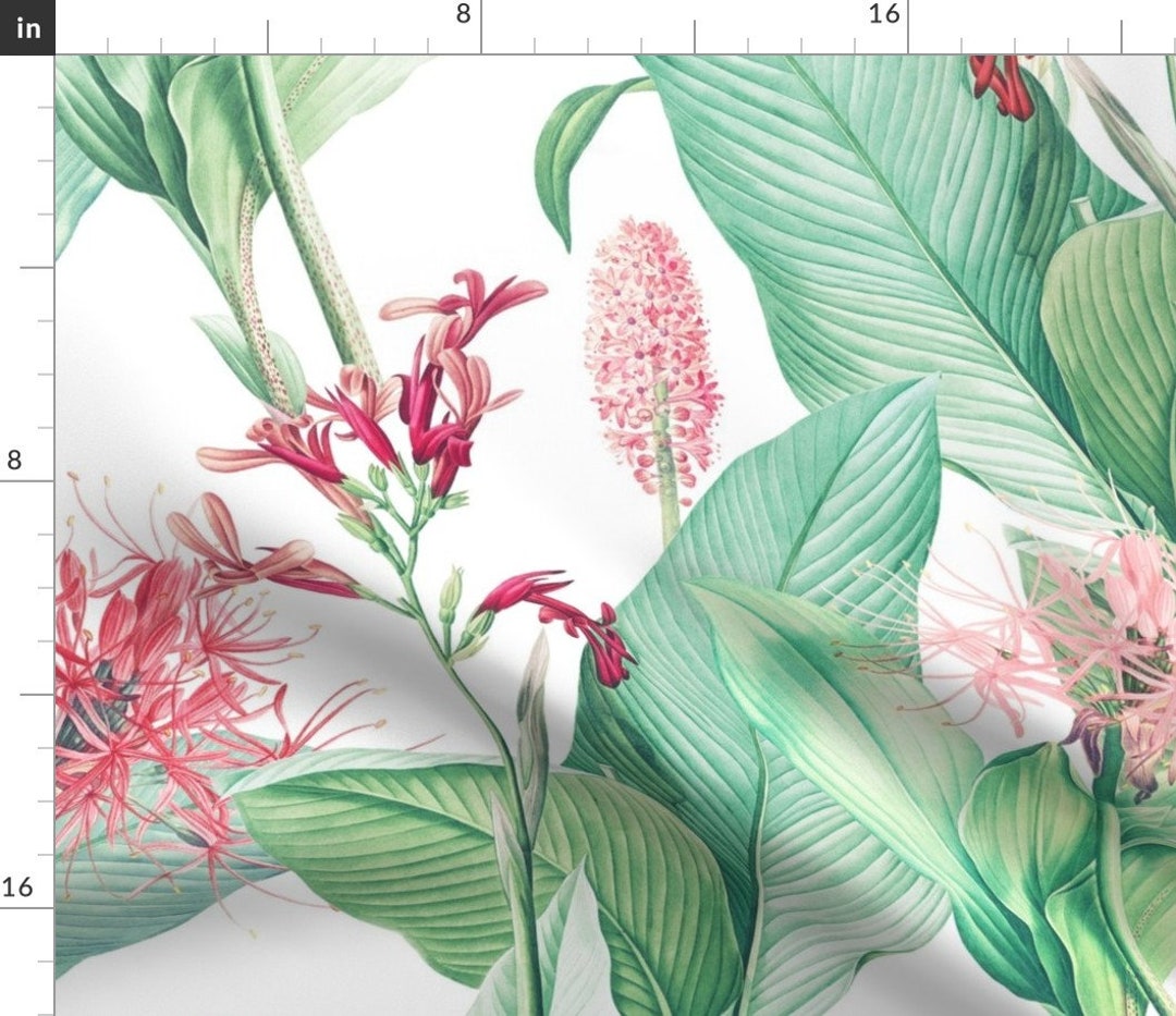 Vintage Botanical Floral Fabric Botanist's Garden on - Etsy