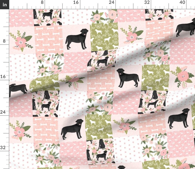 Labrador Retriever Dog Fabric Black Lab D Dog Breed Quilt - Etsy
