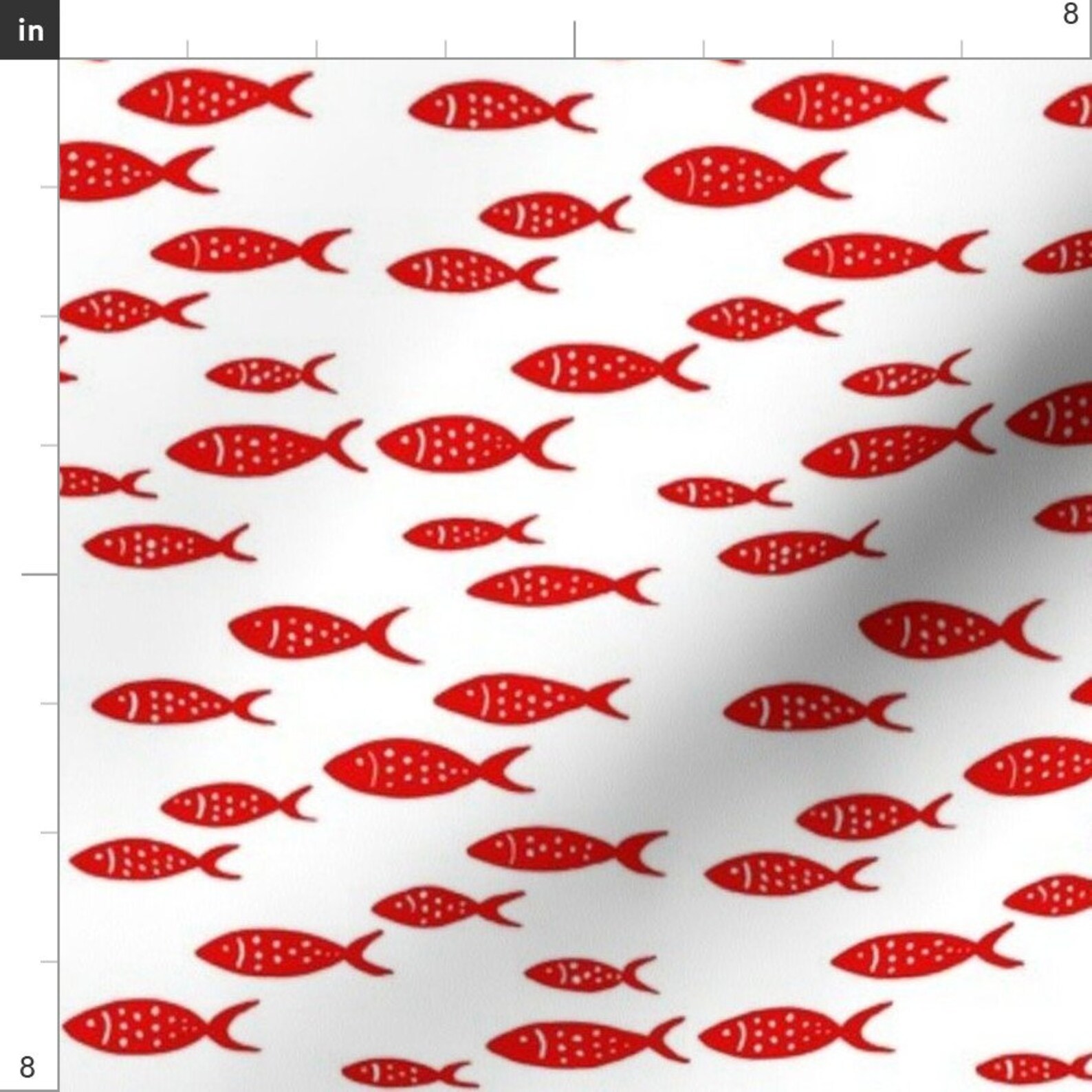 Red Fish Fabric Redfish By Dasbrooklyn School Of Red Fish | Etsy