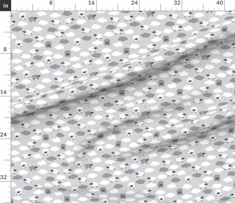 Gender Neutral Nursery Fabric Fluffy Sheep Nursery by - Etsy