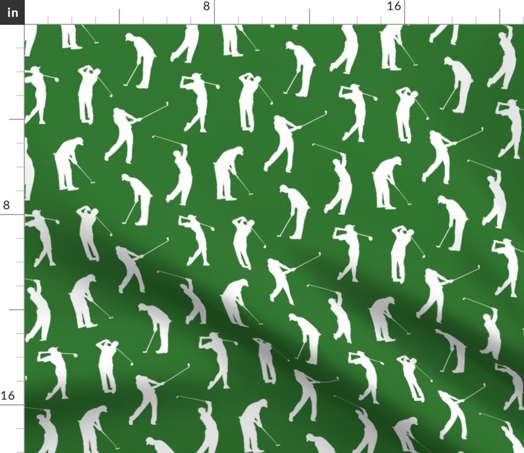 Golfers Fabric Golfers on the Fairway by Thin Line Textiles Golf Game ...