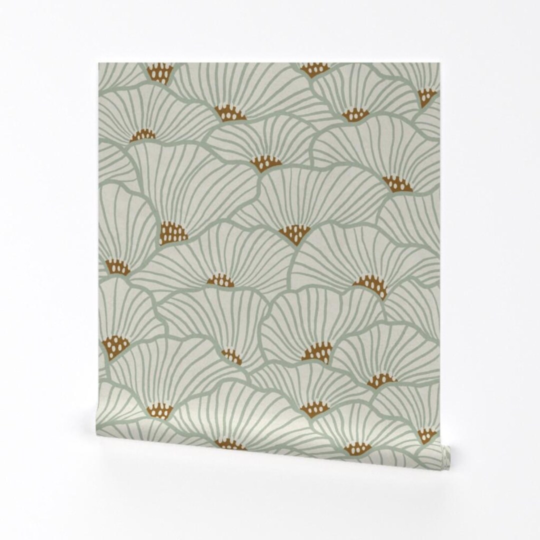 Bloom Removable Peel and Stick Wallpaper - Beach Shells Petals Poppies ...