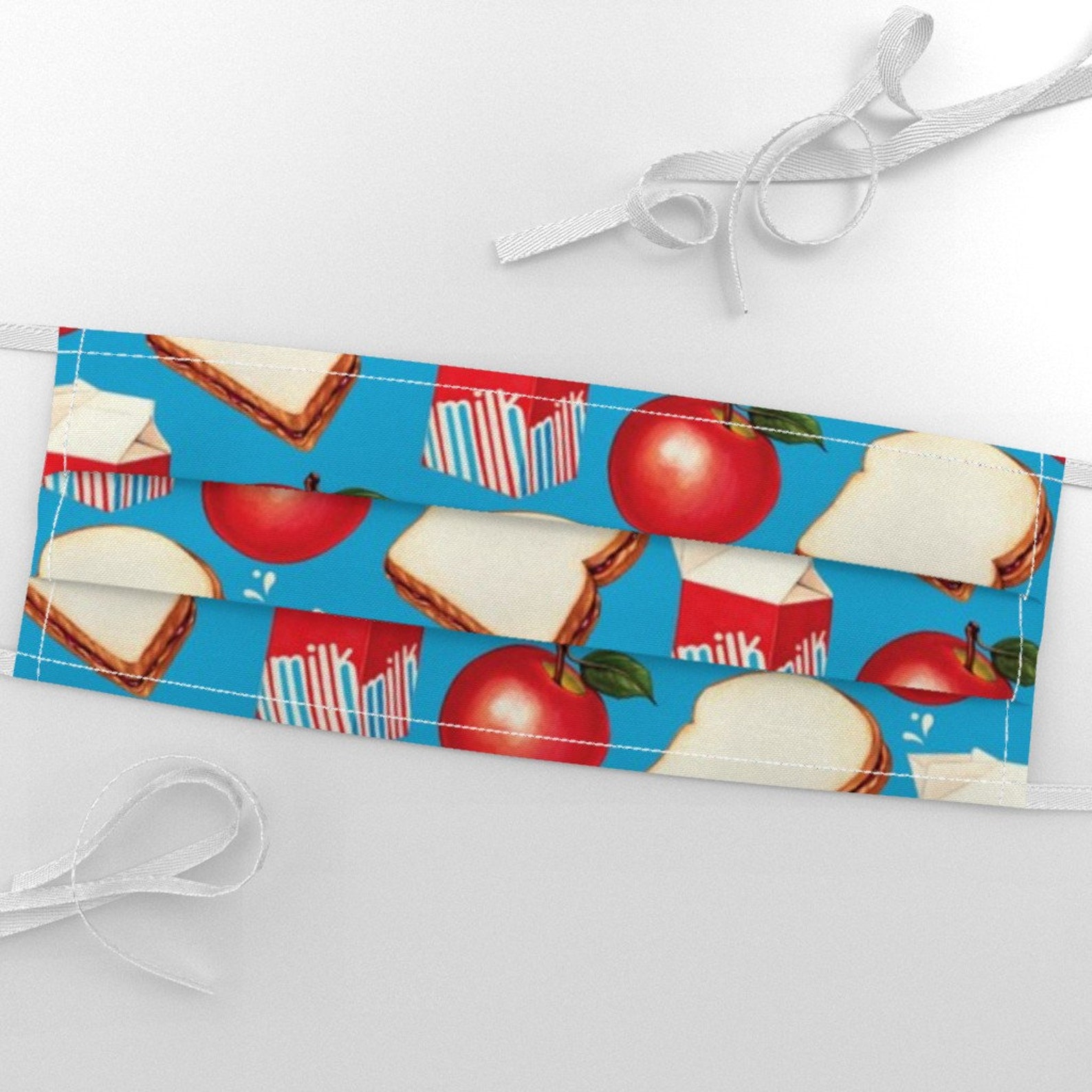 Lunch Time Food School Sandwich Apple Fabric Lunch Pattern - Etsy