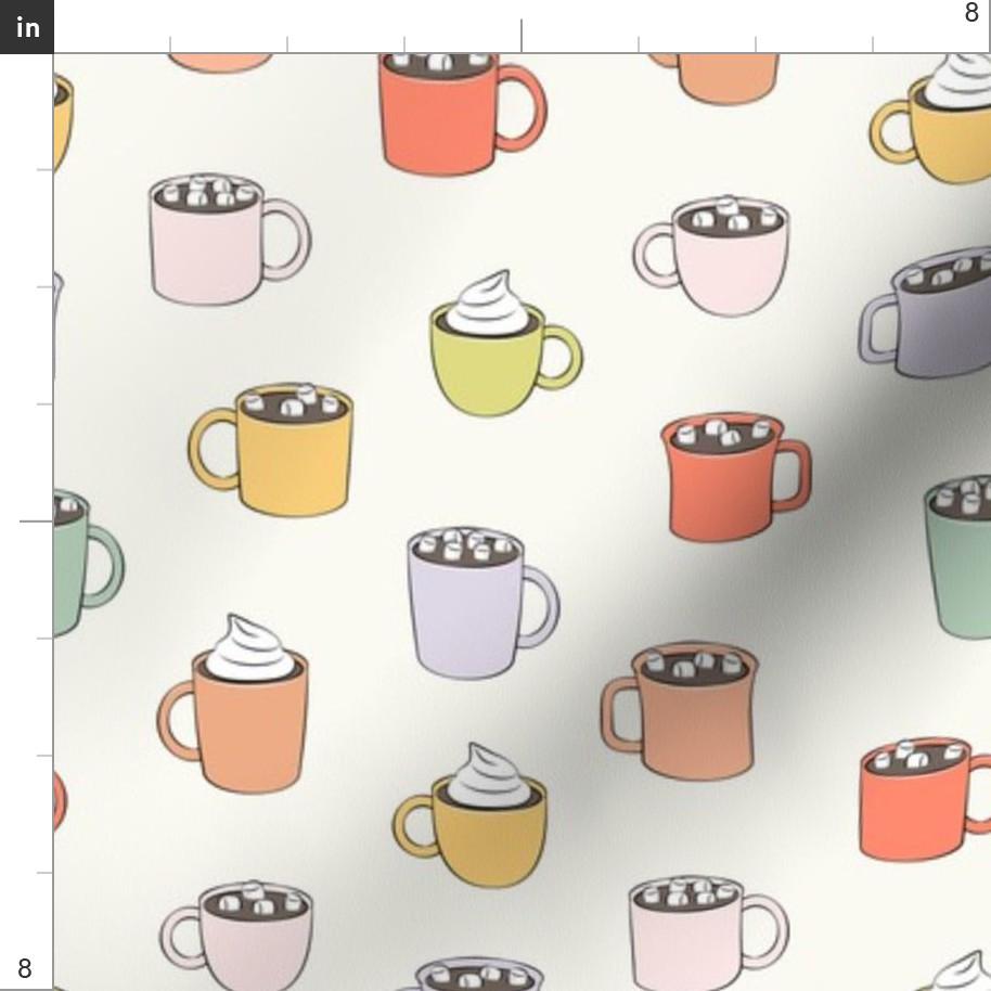 Fall Cocoa Fabric - Hot Cocoa - Hot Chocolate - Fall Colors by ...