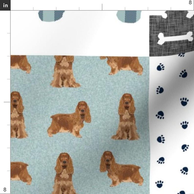 Cocker Spaniel Fabric - Cocker Spaniel Pet Quilt B Cheater Quilt Dog ...