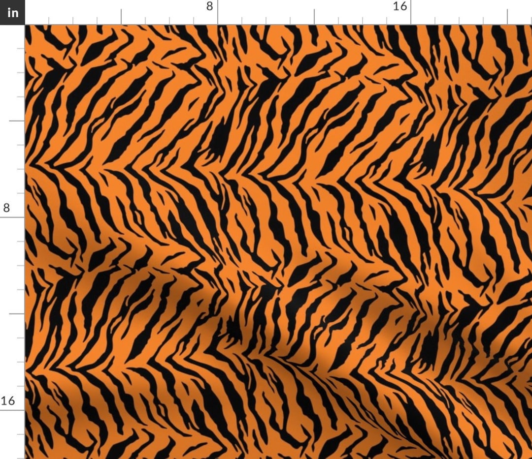 Tiger Stripe Fabric Tiger Halloween Costume Pattern by Furbuddy Orange ...