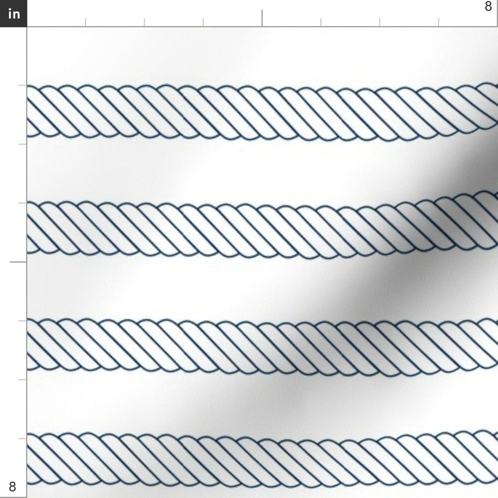 Rope Stripe Fabric Nautical Navy Blue Stripe Rope Sailing - Etsy
